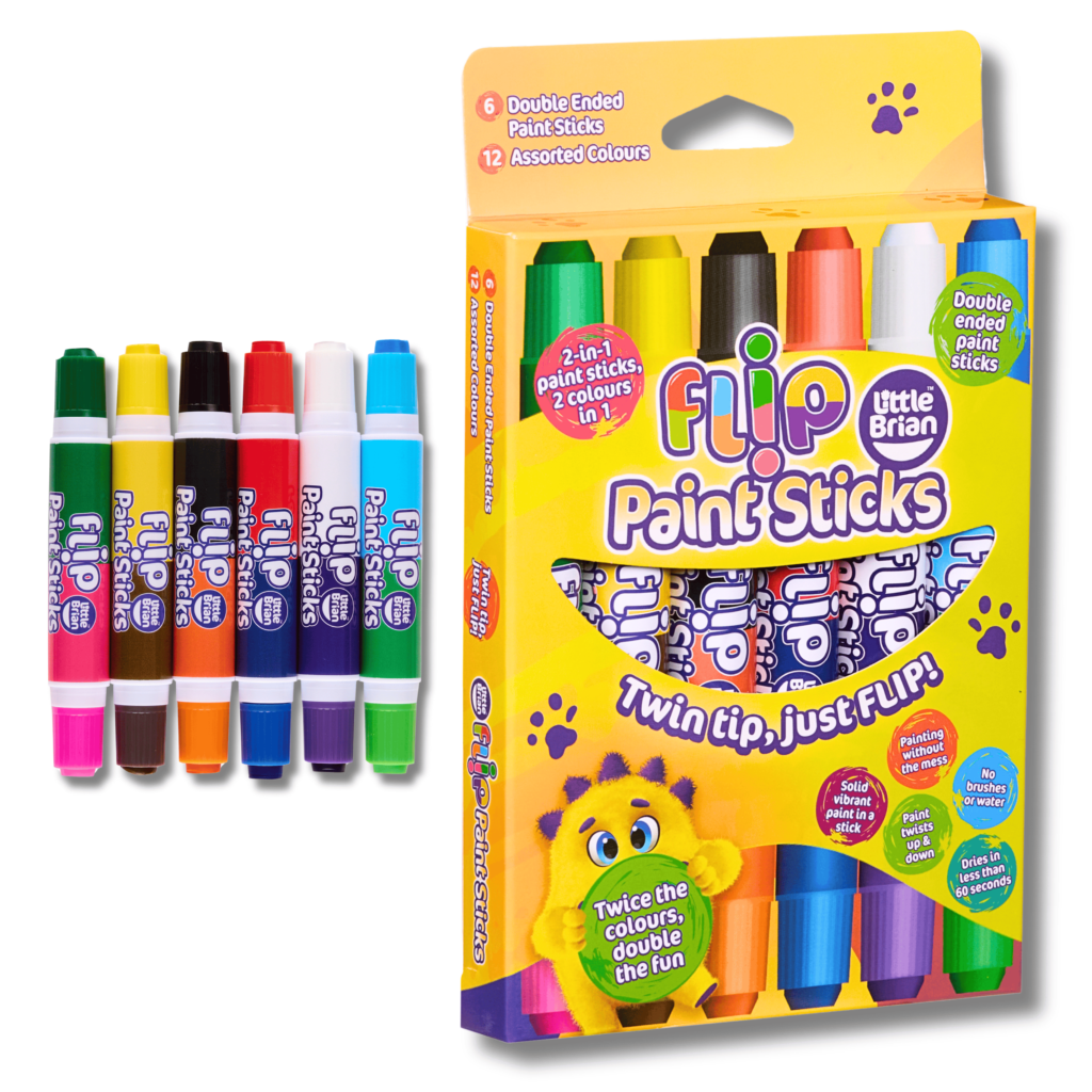 Flip Paint Sticks, 6 pack 12 colours - Little Brian